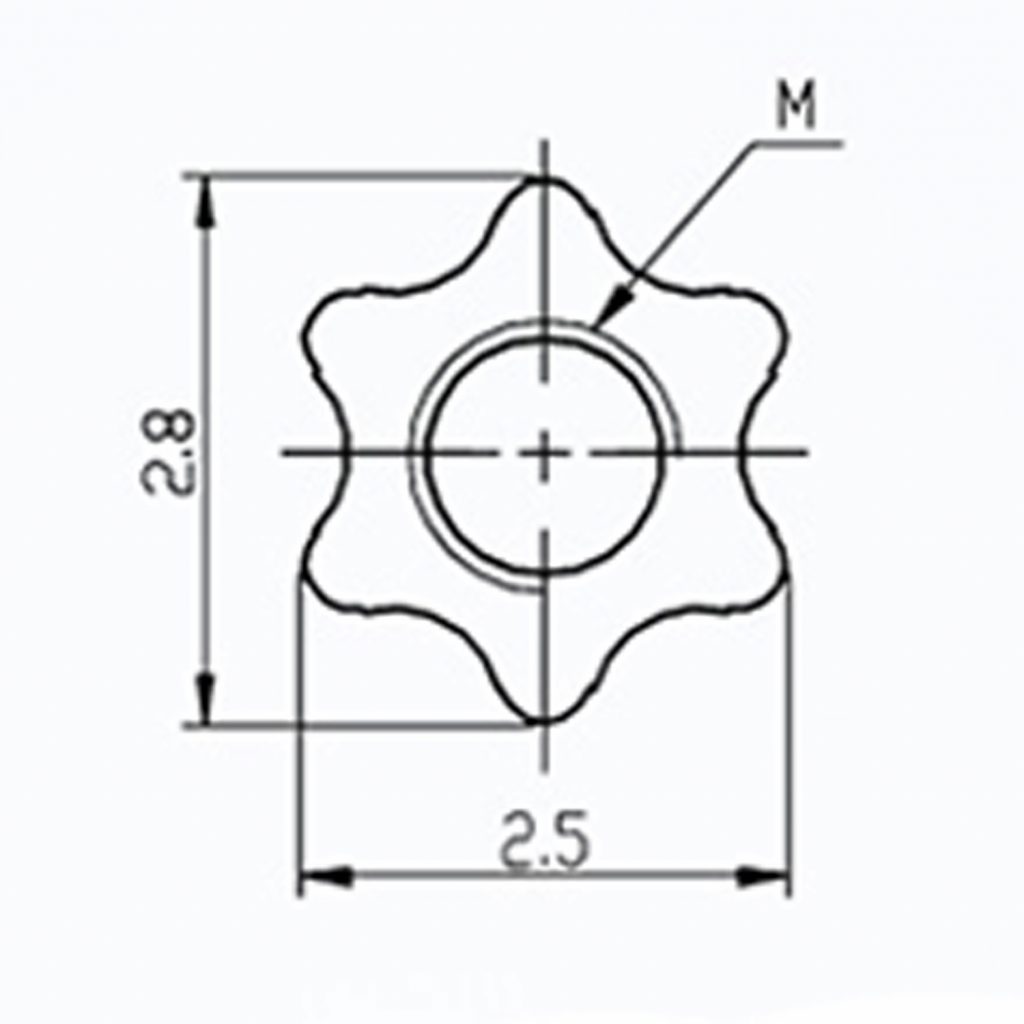 Écrous Étoile Ø2.8 x D1.2 mm – Lansa OpticWare